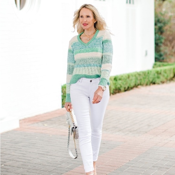 CAbi | Sweaters | Brand New Cabi Sweatermix Stitch Vneck | Poshmark